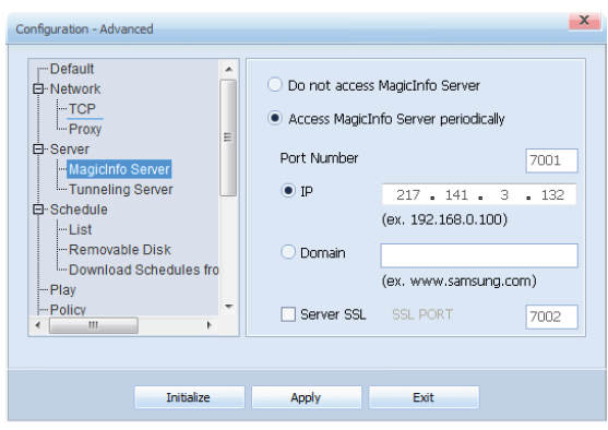 How to Connect I-Player to MagicINFO Server